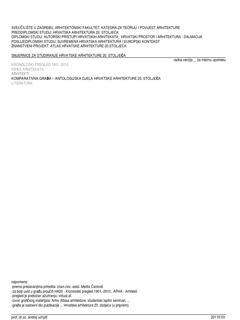 HA20 - Antologijska Djela Hrvatske Arhitekture 20 Stoljeca | PDF