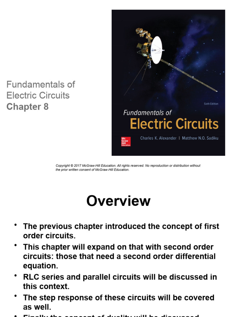 Alexander Ch08 PPT Fund Elec Circ 6e A | PDF | Damping | Electrical Network