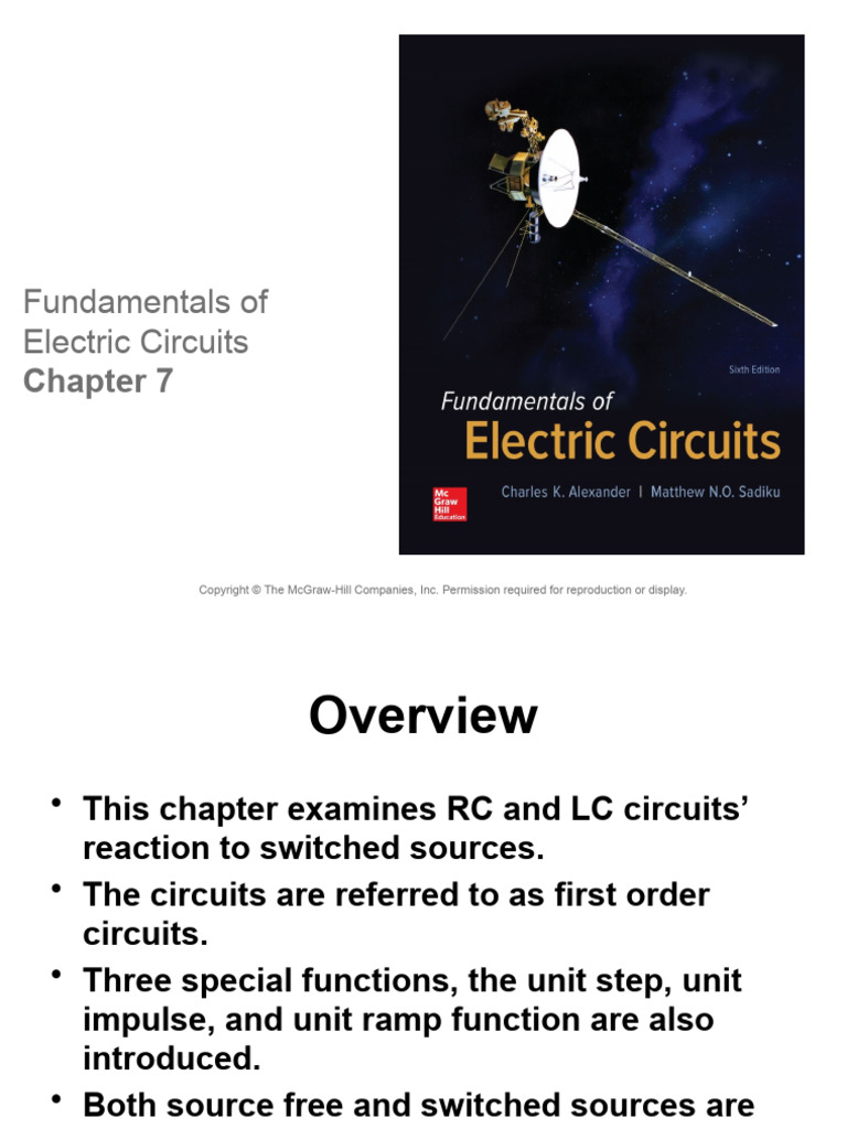Alexander Ch07 PPT Fund Elec Circ 6e A | PDF | Electrical Network | Capacitor