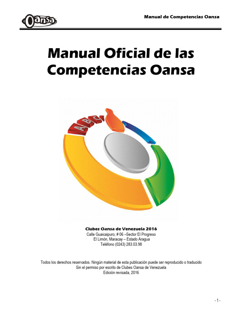 Manual Competencias Oansa Revision 2015 | PDF | Biblia | Certificado de ...