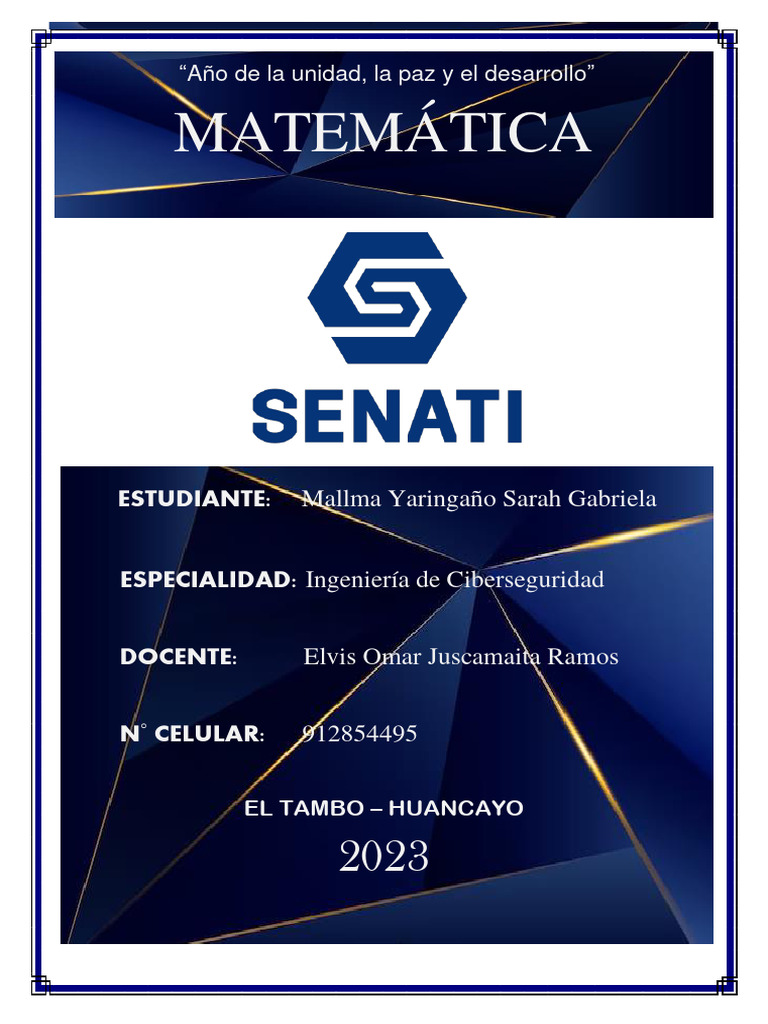 Proyecto Final De Matematica Pdf