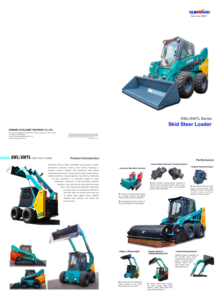 Sunward Loader | PDF | Loader (Equipment) | Engines