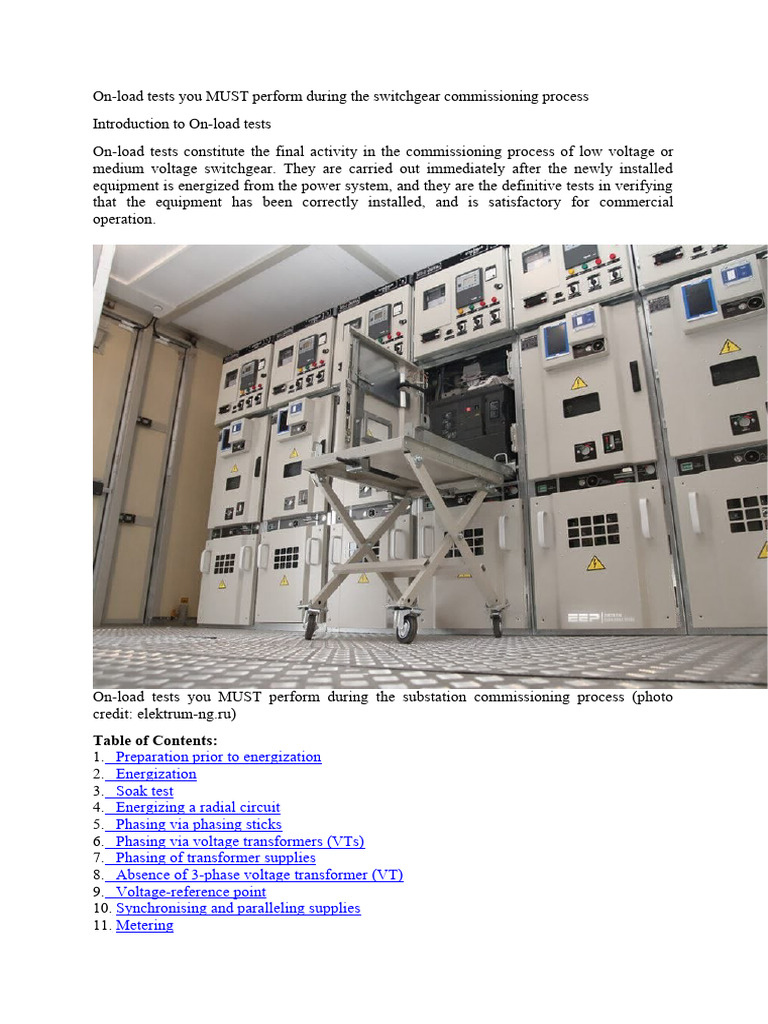 Table of Contents | PDF | Electrical Substation | Transformer