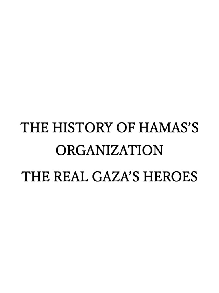 The History of Hamas Organization | PDF