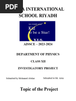 Internal Resistance Project Class 12 | PDF | Voltage | Materials