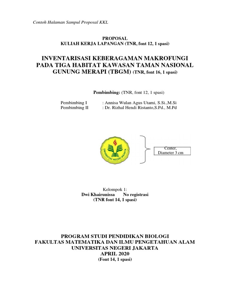 Format Proposal KKL 2020 | PDF