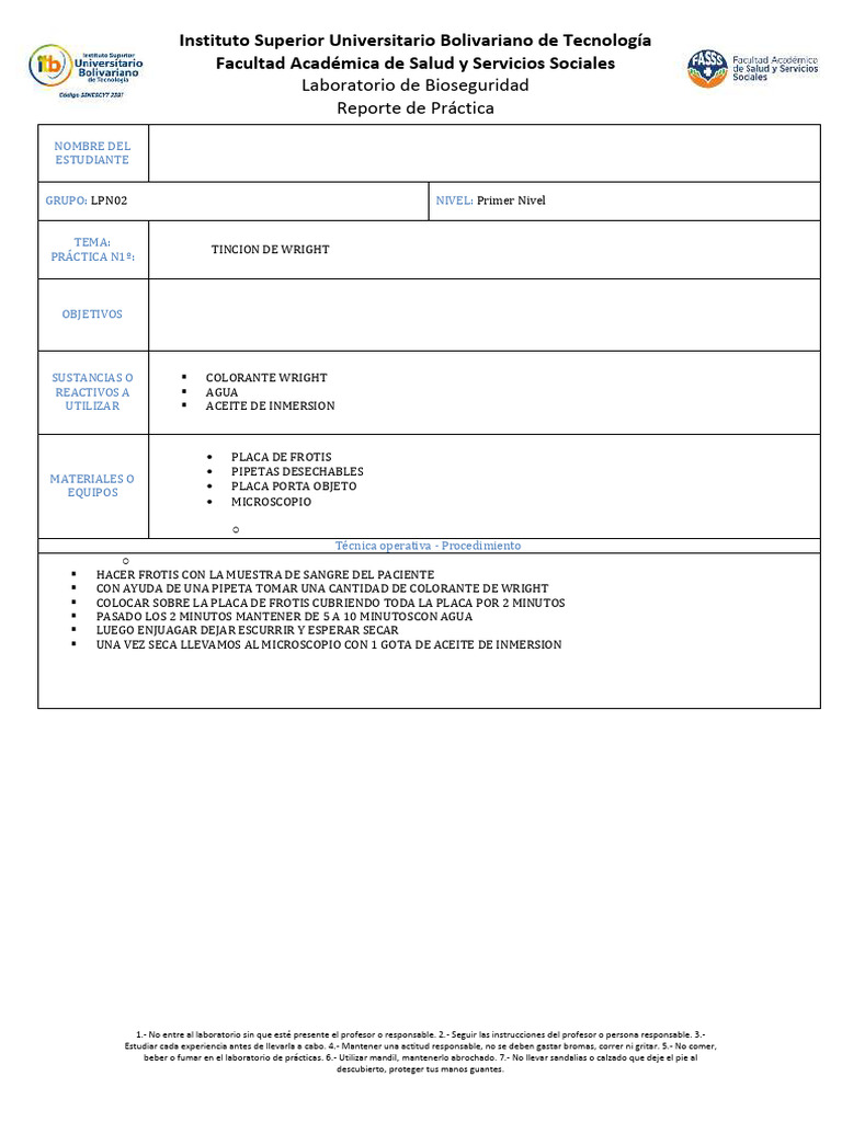 Tincion de Wright | PDF | Laboratorios | Maestros