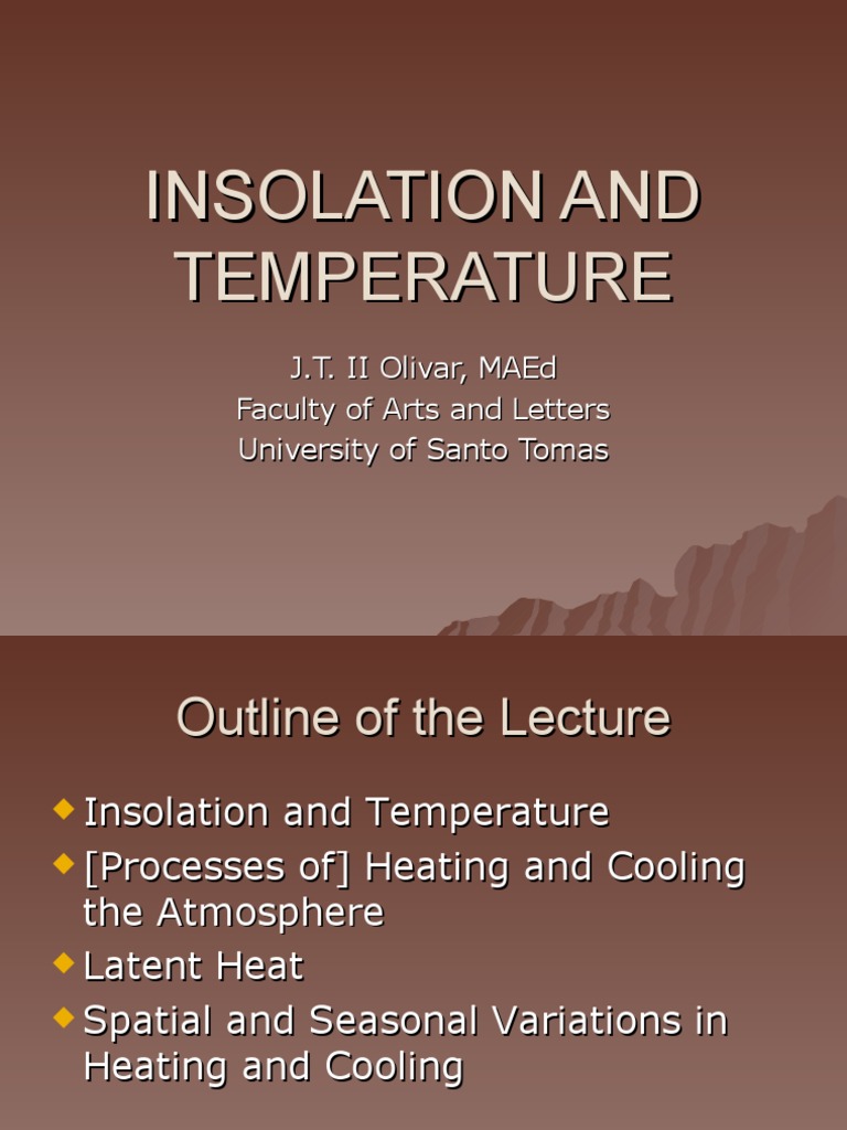 Insolation and Temperature | PDF | Atmosphere Of Earth | Radiation