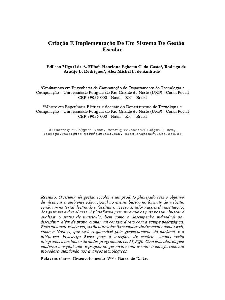 Sistema de Gestão Escolar Online | PDF | Script Java | Model-View – Controller (MVC)