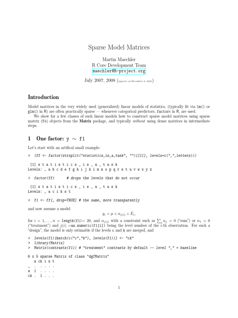 Sparse Models Pdf Matrix Mathematics Computer Programming