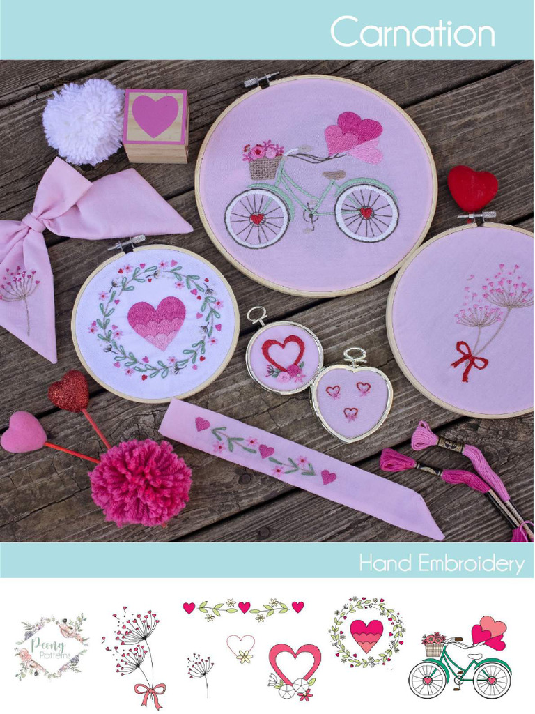 Peony Patterns Carnation Print at Home Pattern and Tutorial | PDF ...