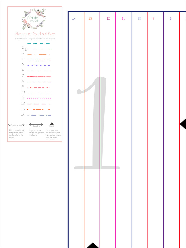 Peony Patterns Myrtle Printable Skirt Pieces | PDF | Seam (Sewing ...