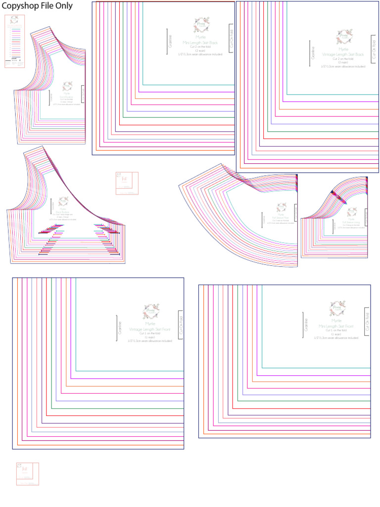 Peony Patterns Myrtle A0 Copyshop File | PDF | Seam (Sewing) | Style