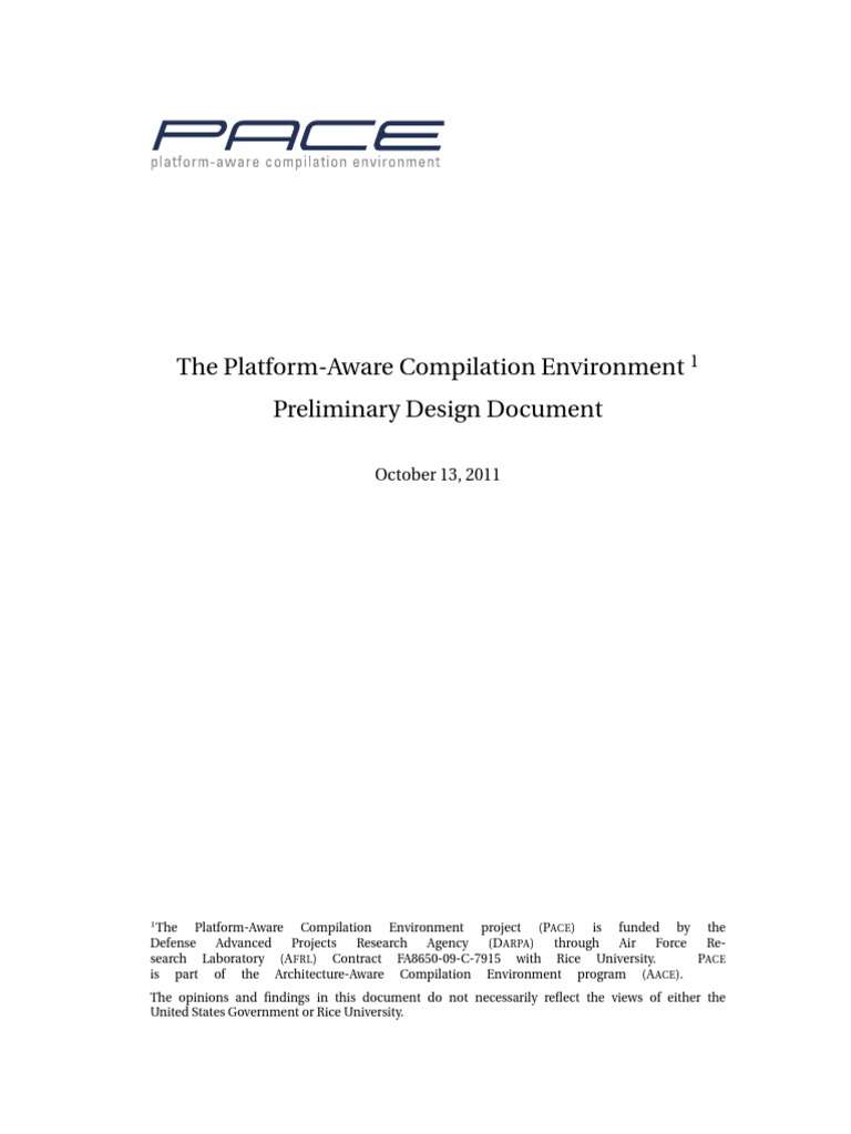 Pace Design | PDF | Compiler | Cpu Cache