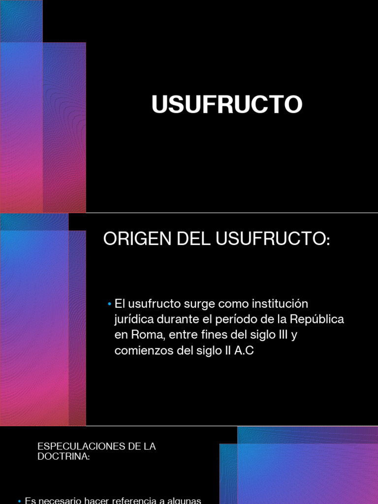 USUFRUCTO | PDF | Propiedad | Herencia