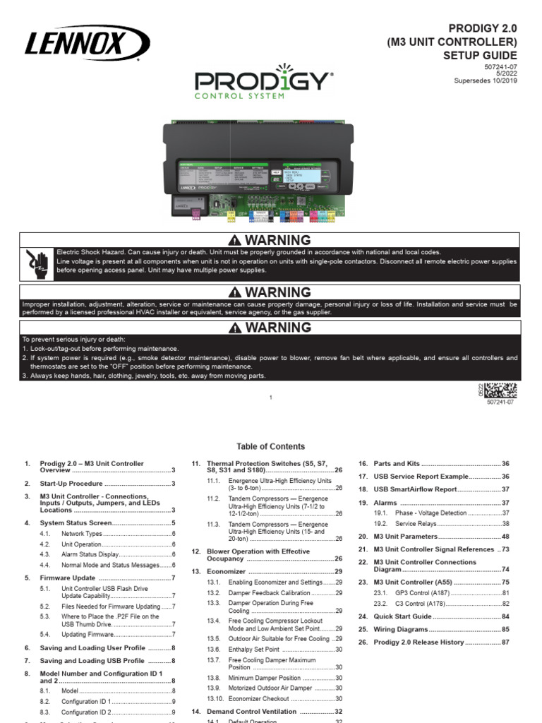 Warning Warning Warning: Prodigy 2.0 (M3 Unit Controller) Setup Guide | PDF | Usb Flash Drive ...