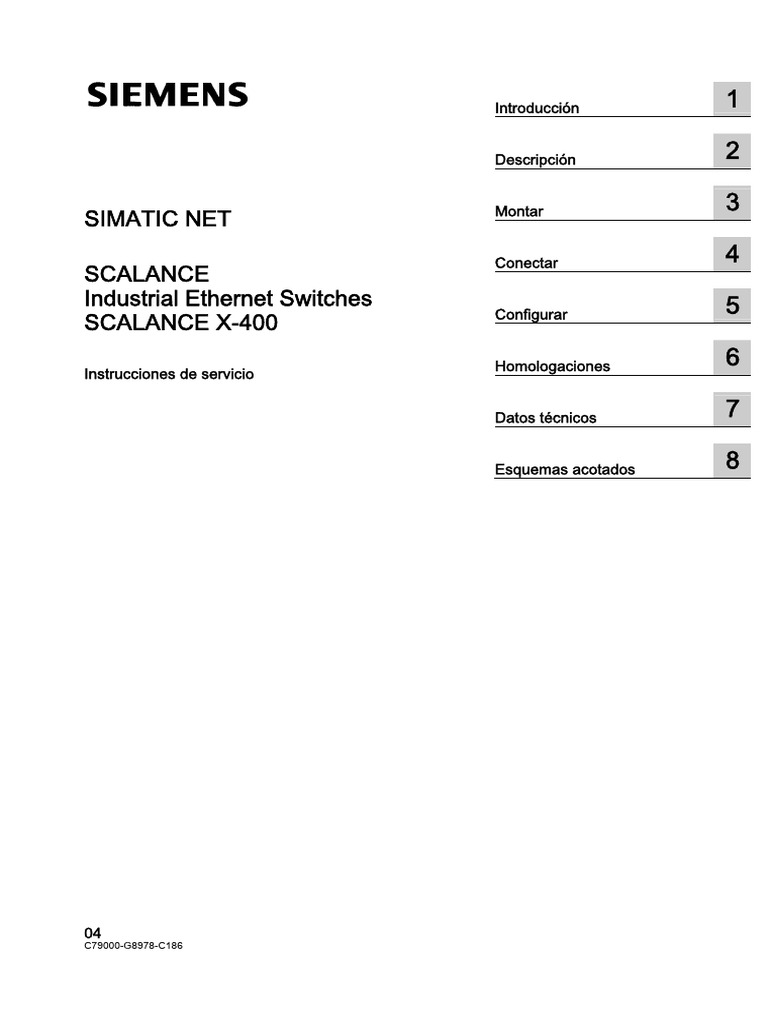 Ba Scalance X-400 - 78 | PDF | Conmutador de red | Ethernet