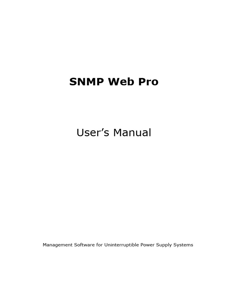 SNMP Web Pro User manual-ABB-20200323 | PDF | World Wide Web | Internet ...