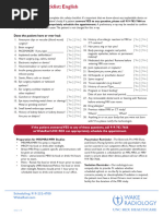 Radiology Technologist Skills Checklist | PDF | Radiology | Angiography