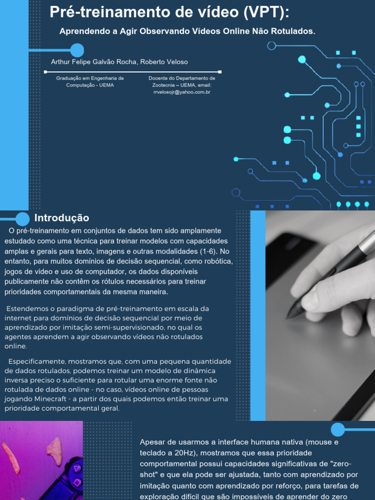 Pré-Treinamento de Vídeo (VPT) | PDF | Aprendizado | Comportamento