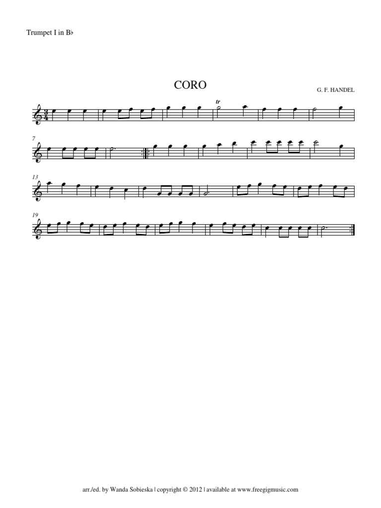 QNTBR - Water Music Coro - Parts | PDF | Brass Instruments | Musical ...