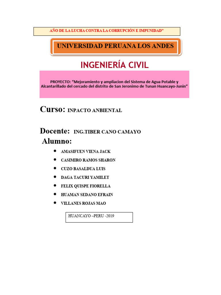 Proyecto Grupo Saneamiento Final | PDF | Hormigón | Alcantarillado