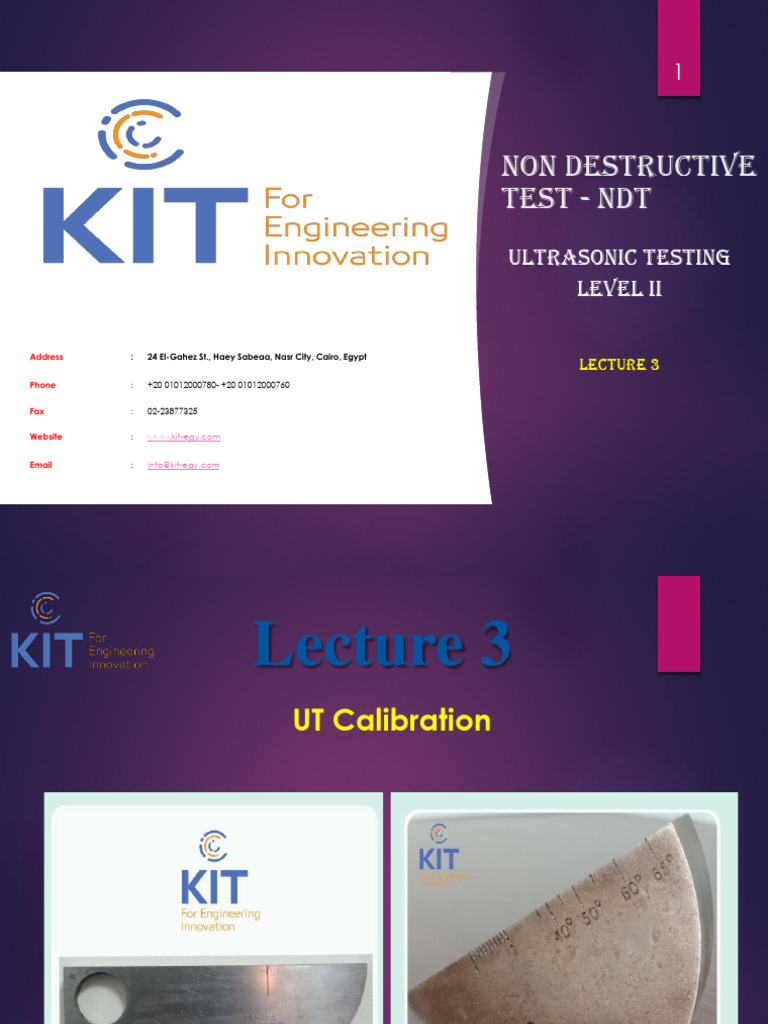 Lecture 17-UT | PDF | Calibration | Ultrasound