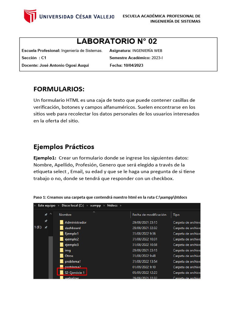 Actividad - GUÍA DE LABORATORIO SESIÓN 2 | PDF | HTML | Php