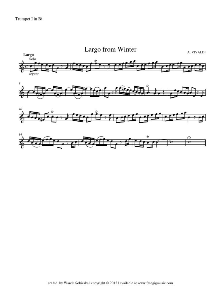 Vivaldi Winter - Parts | PDF | Brass Instruments | Musical Instruments