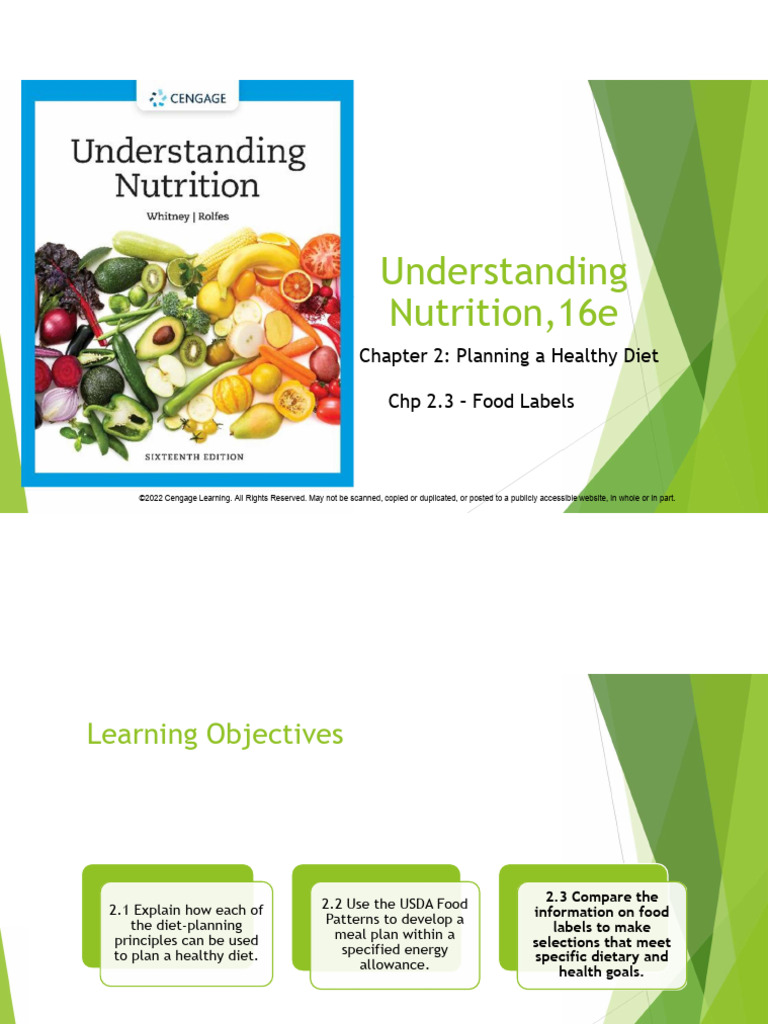 CHP 2.3 Food Labels1 | PDF | Nutrition | Diet & Nutrition