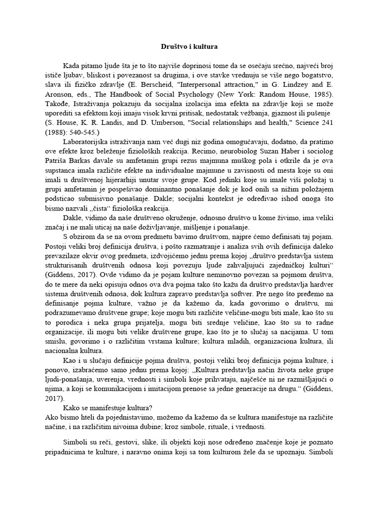 Drustvo I Kultura | PDF
