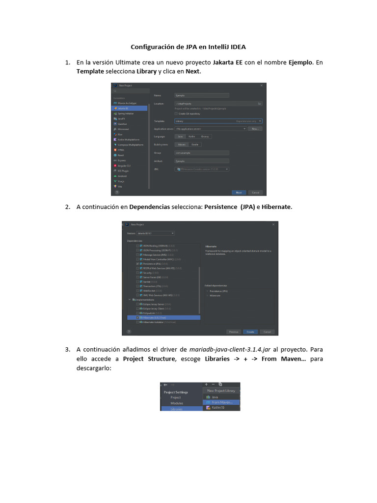 Configuración de JPA en IntelliJ IDEA-tema13 | PDF | Bases de datos | Tecnologías de la información