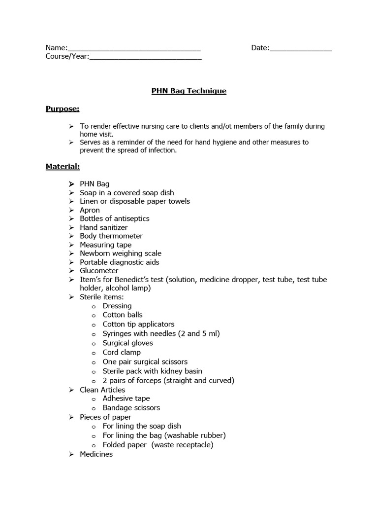 PHN BAG Technique | Download Free PDF | Health Care | Medicine