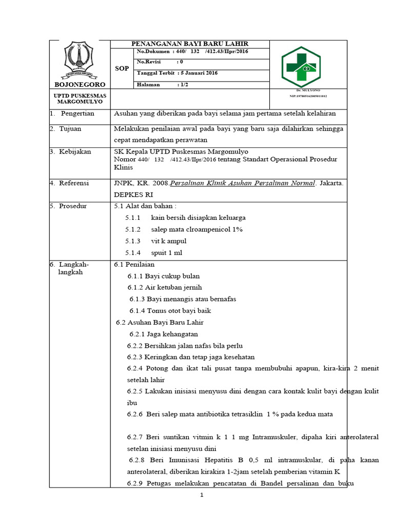 Sop BBL Normal | PDF