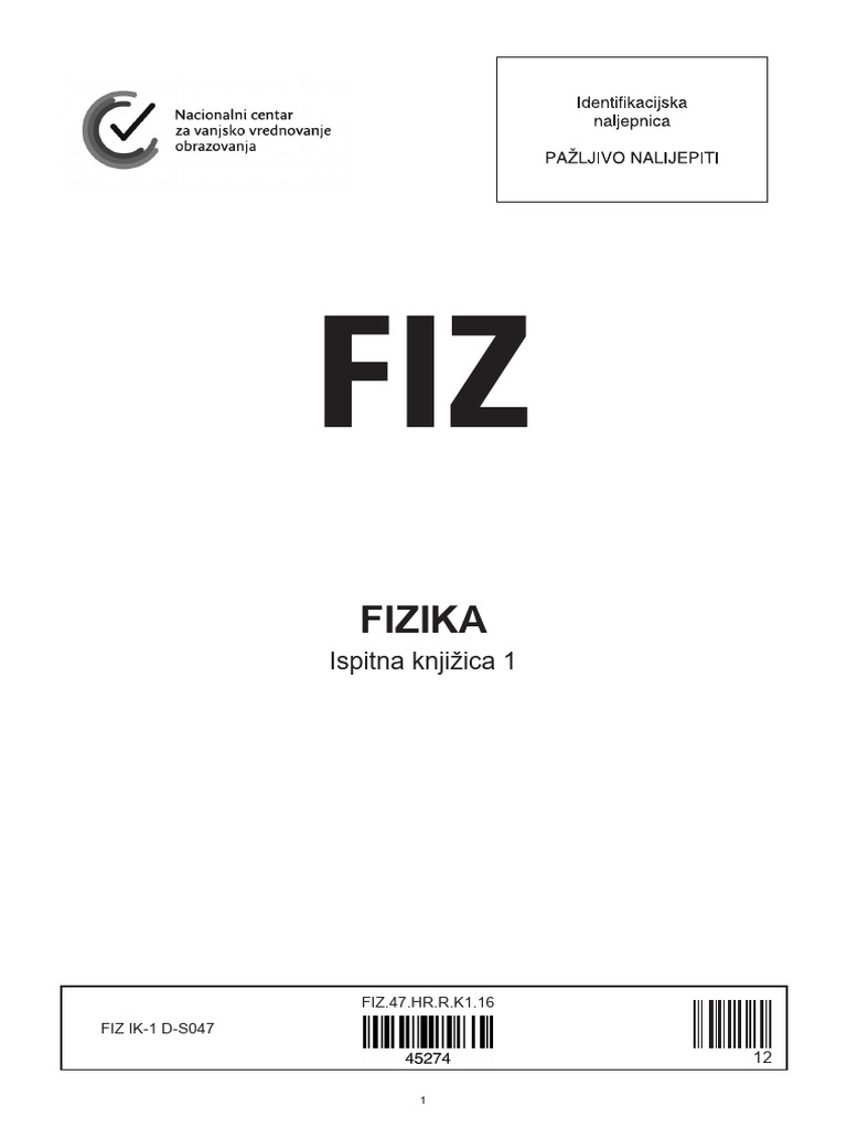 FIZ KnjizicA1 Ono Sto Fali Za Print | PDF