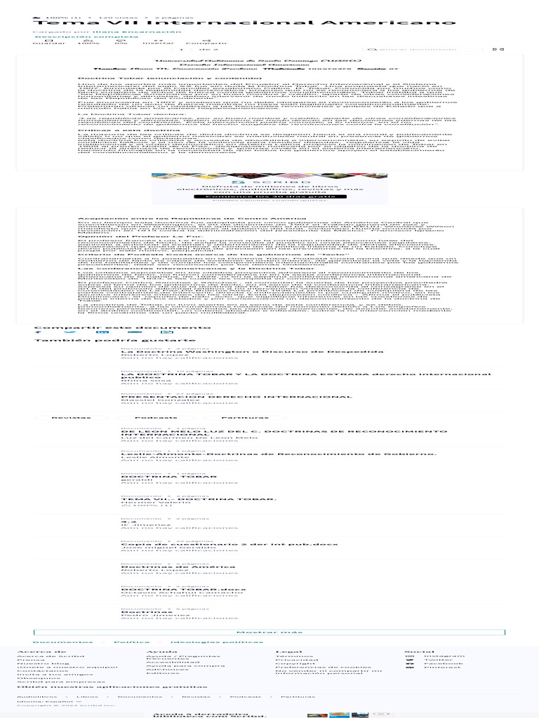 Tema VII Internacional Americano PDF Américas | PDF