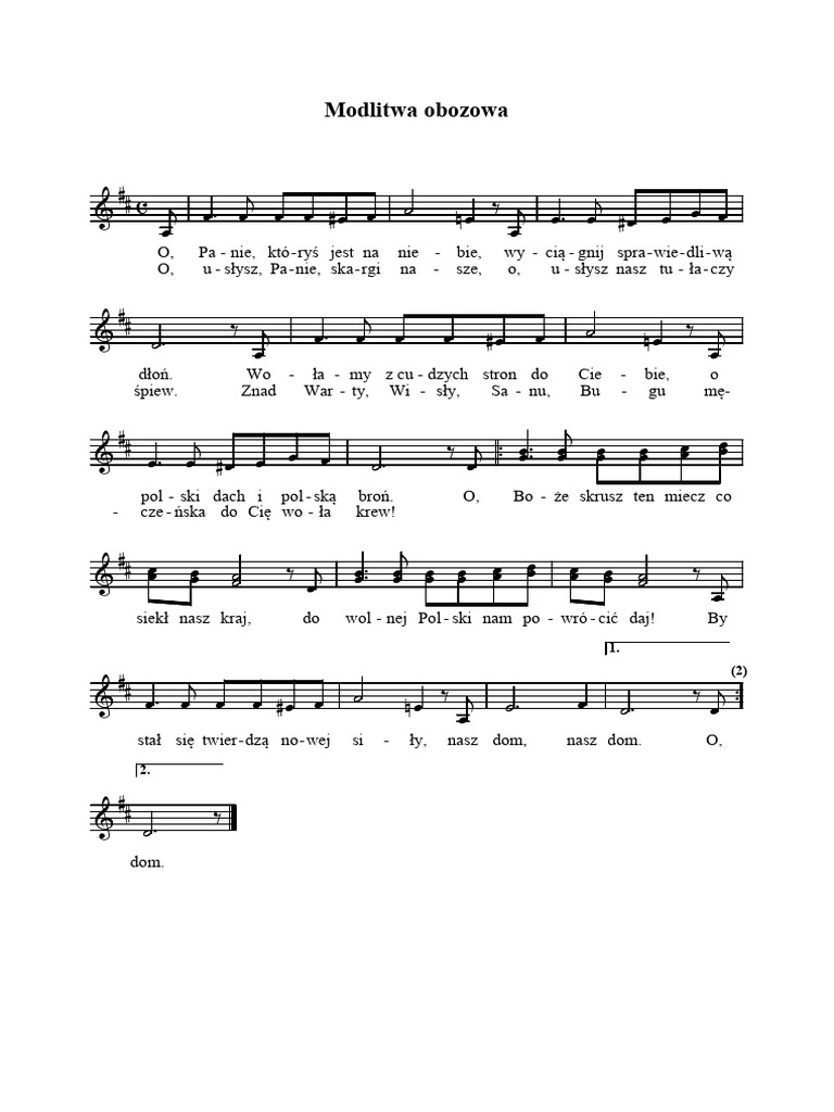 Modlitwa Obozowa | PDF