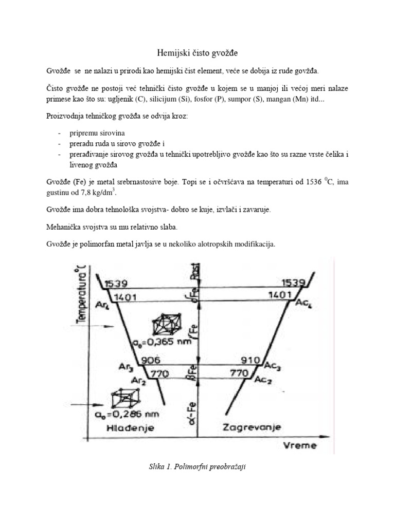 Hemijski Čisto Gvožđe | PDF