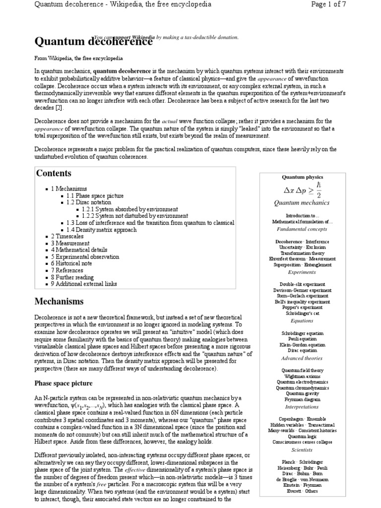 Quantum Decoherence | Quantum Mechanics | Scientific Theories