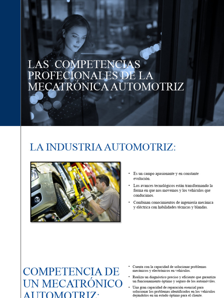 Las Competencias Profecionales de La Mecatronica Automotriz | PDF
