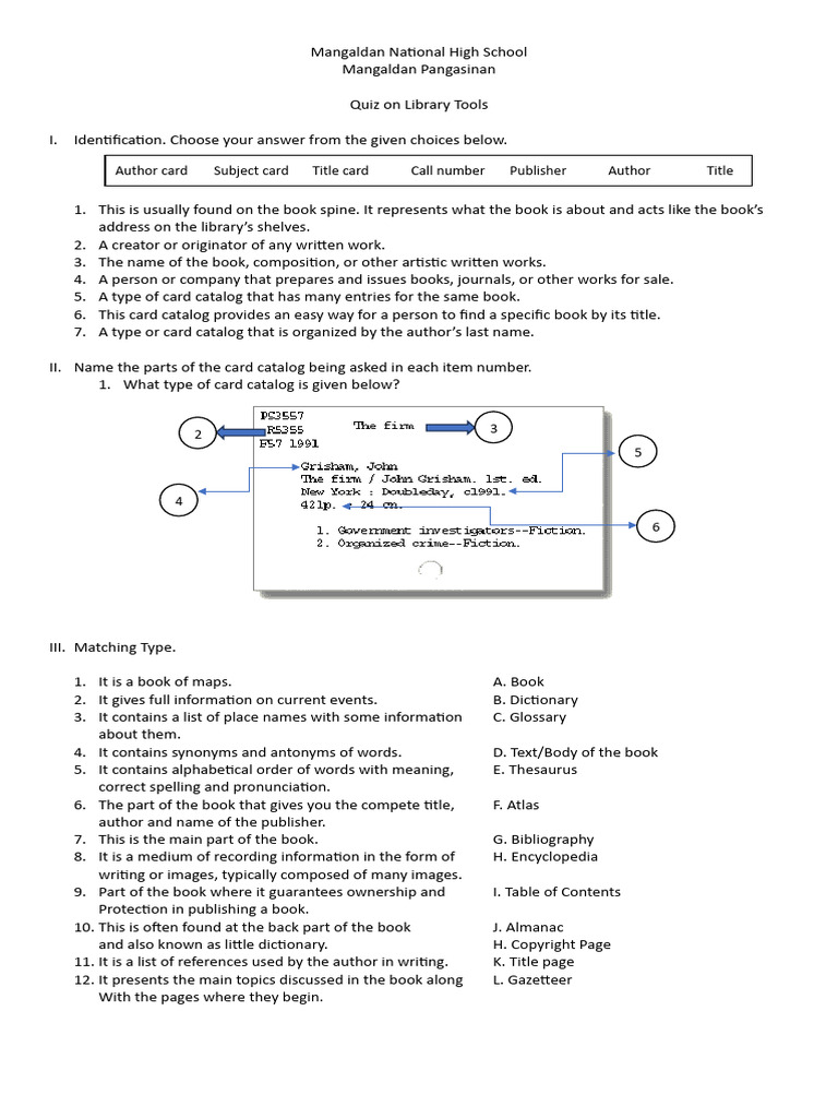 Q2M2 Quiz | PDF | Books | Dictionary