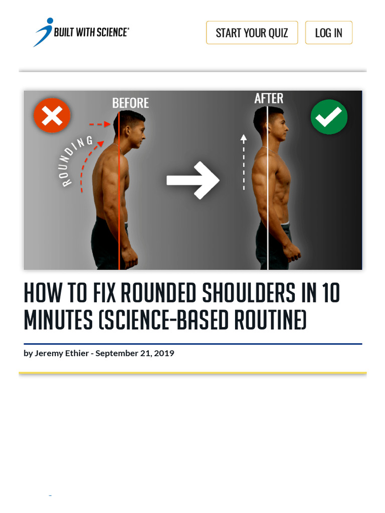 How To Fix Rounded Shoulders in 10 Minutes (Science-Based Routine ...