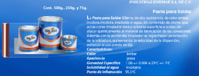 Ficha Tecnica SELLADOR SILER | PDF