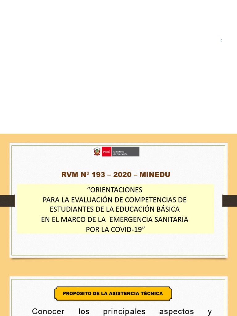 Ppt Rvm 193-2020-Minedu Evaluación de Competencias | PDF | Evaluación ...