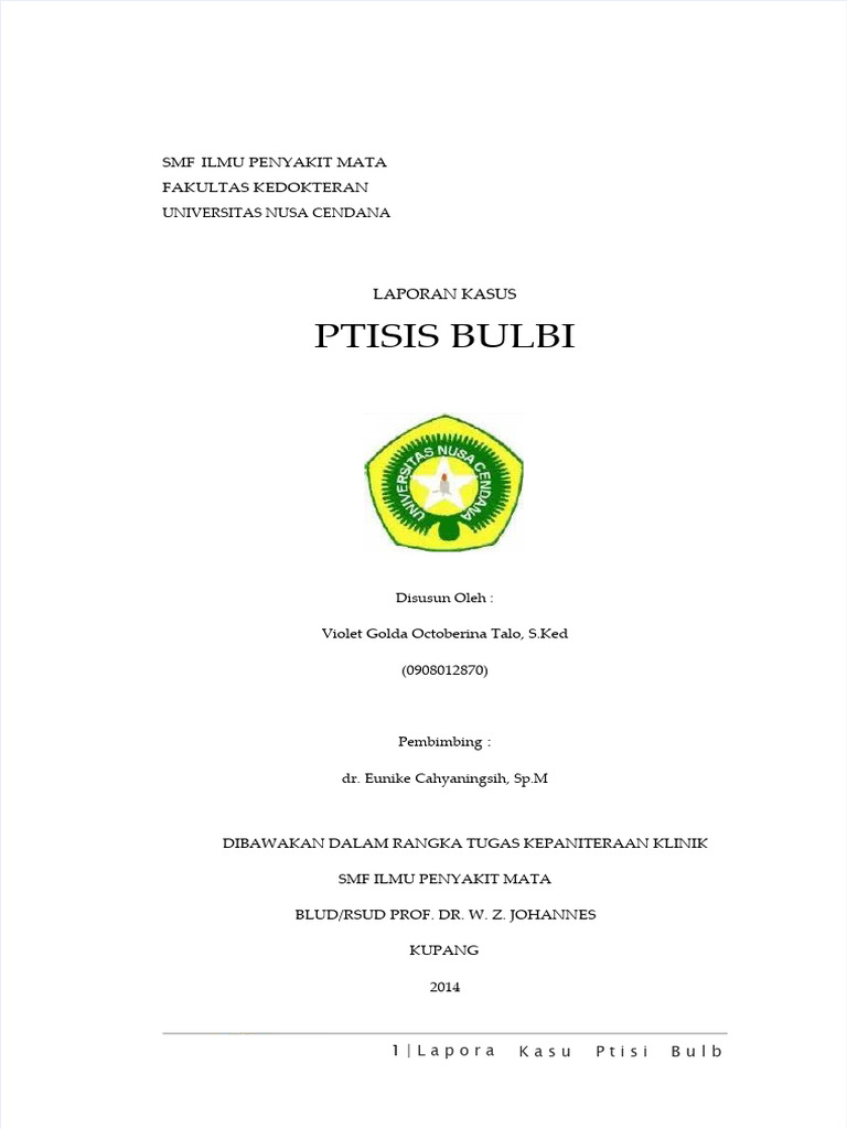 Laporan Kasus Ptisis Bulbi pada Pasien | PDF