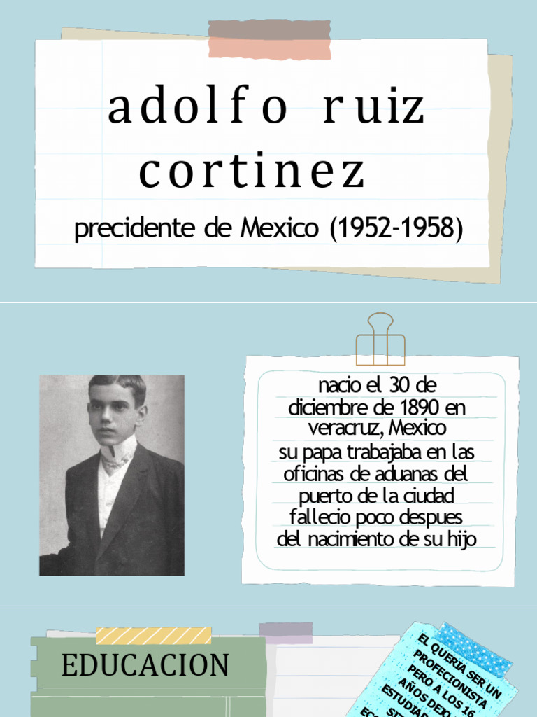 Adolfo Ruiz Cortines: Presidencia y Legado | PDF | Política | Historia