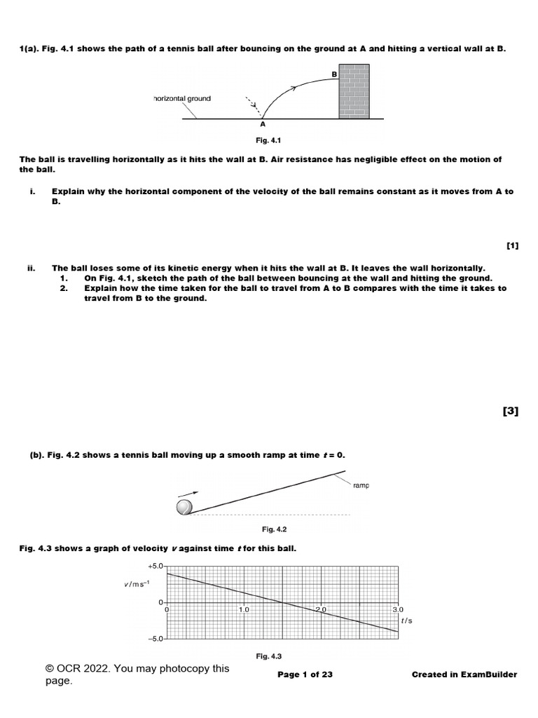 (To Do) Mechanics - Questions Feb 22 | Download Free PDF | Acceleration ...