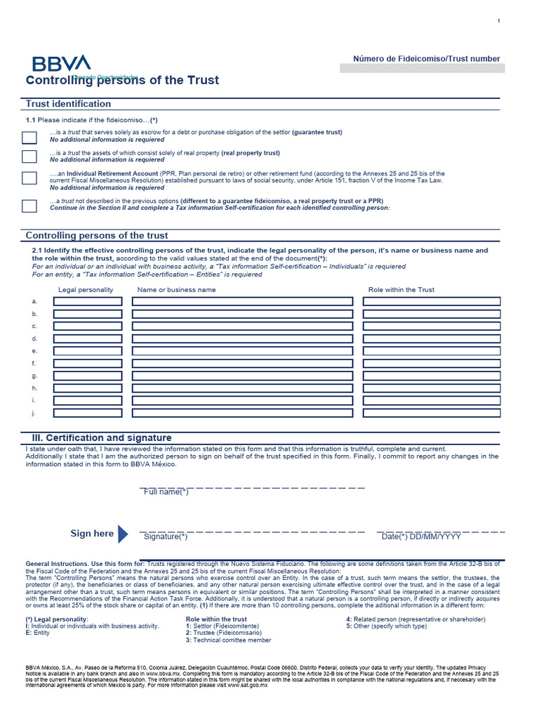 2020 - Fideicomisos CRS FATCA | PDF | Trust Law | Government
