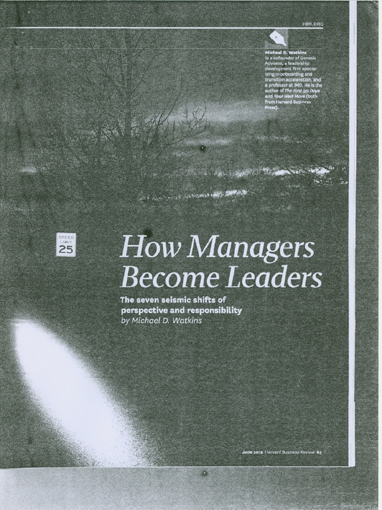 How Managers Become Leaders | PDF
