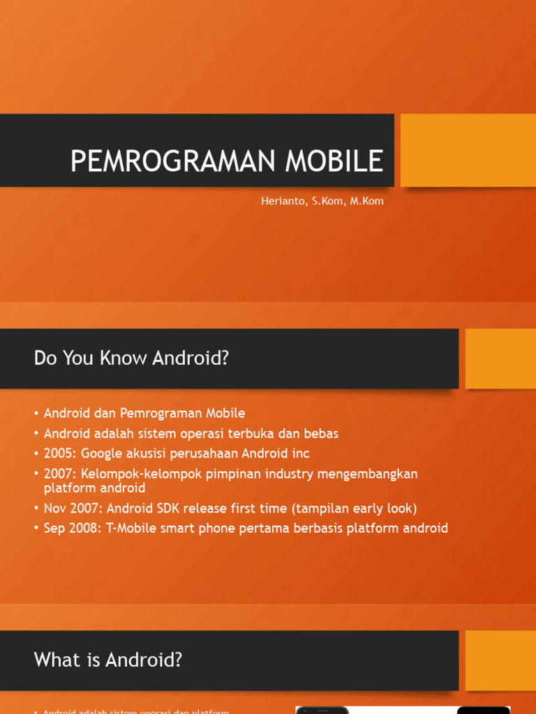 Pengantar Pemrograman Mobile | PDF | Komputer